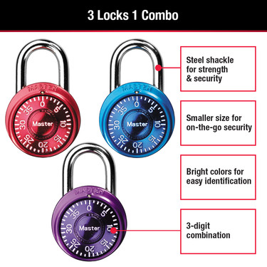 1533TRI Combination Lock | Master Lock